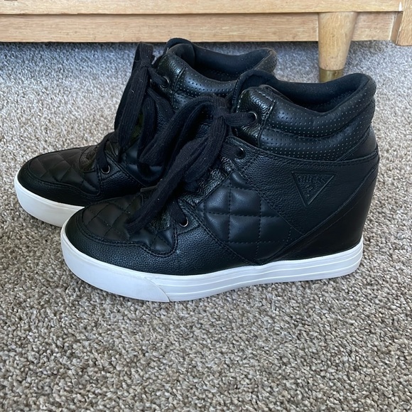 Guess | Shoes | Guess High Platform Sneakers With Guess Logo On Side ...